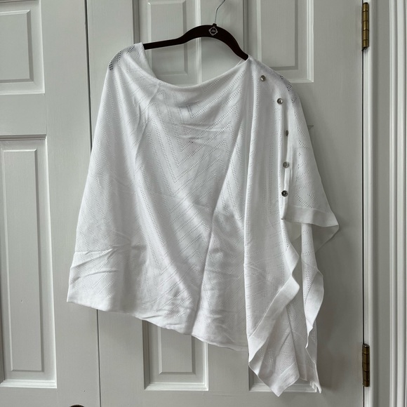 Talbots | Sweaters | Nwt Talbots White Poncho | Poshmark